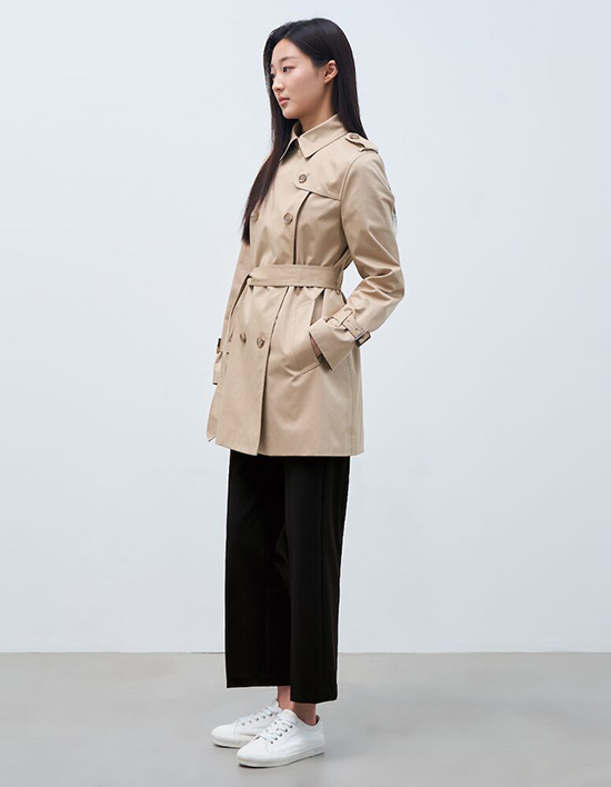 [빈폴레이디스] [Essential] 코튼 미디엄 트렌치코트 베이지 (택1) - 마켓컬리