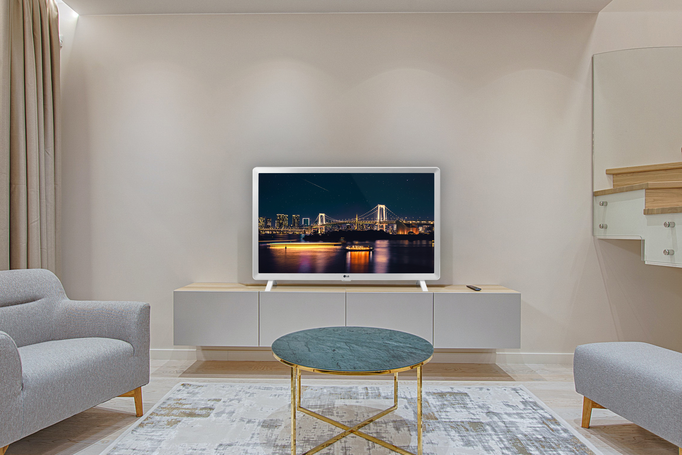 [LG전자] 24TQ520SW 24인치 소형 스마트TV 미러링 블루투스페어링 HDTV - 마켓컬리