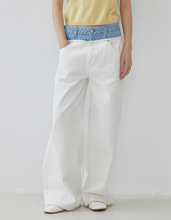 [R2W] 오푸스 투톤 와이드 데님 - 마켓컬리