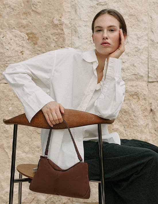 [모어모르] MOVO BAG _ 3way suede brown - 마켓컬리