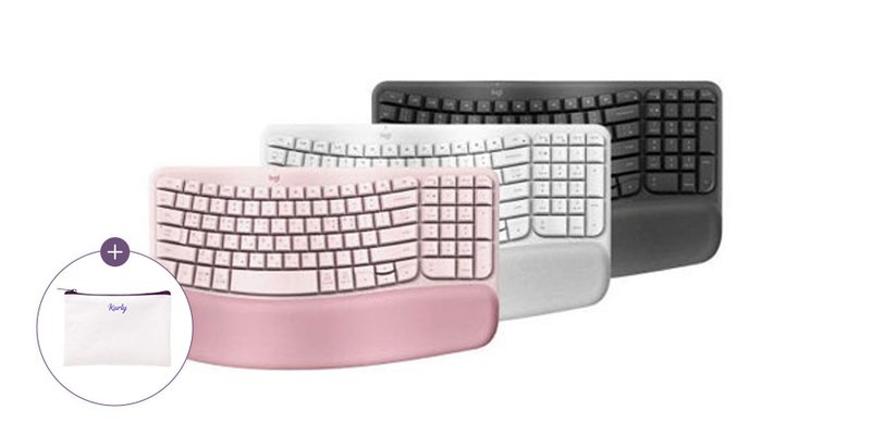 [로지텍] WAVE KEYS 인체공학 무선 키보드 + 단독 소파우치 증정 - 마켓컬리