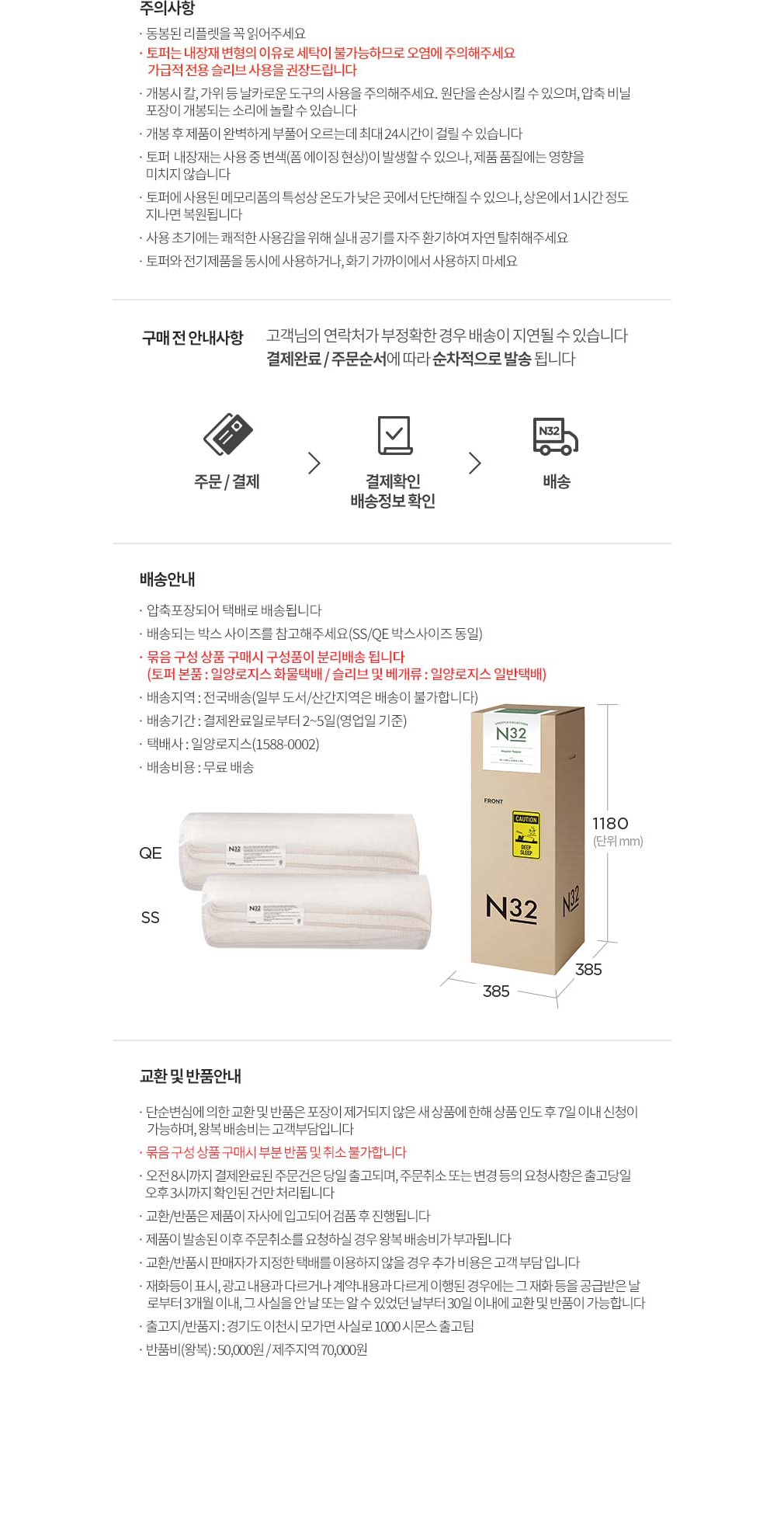 [시몬스] N32 레귤러 토퍼 QE(QE) - 마켓컬리