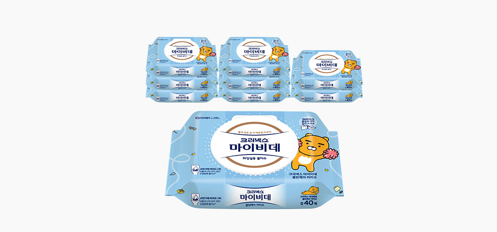 [크리넥스] 마이비데 클린케어 비데 물티슈 카카오 캡형 마켓컬리